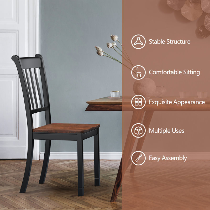 Red Barrel Studio® Solid Wood Slat Back Side Chair & Reviews | Wayfair