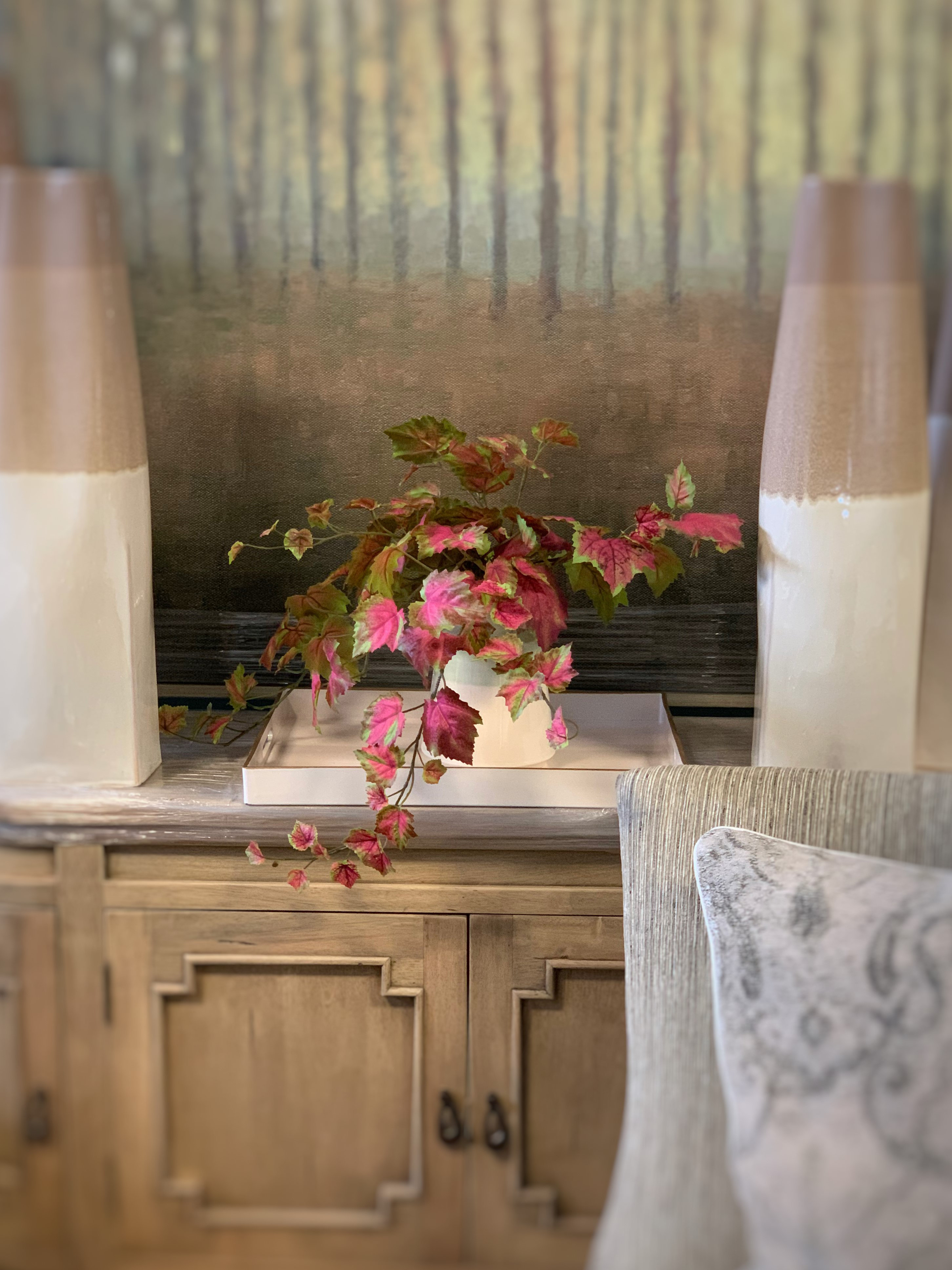 Creative Displays, Inc. Trailing Variegated Ivy In Ceramic Vase ...