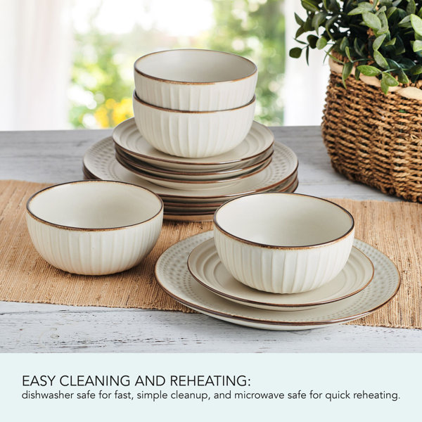 Pfaltzgraff Janelle 12-Piece Stoneware Dinnerware Set, Service for 4 ...