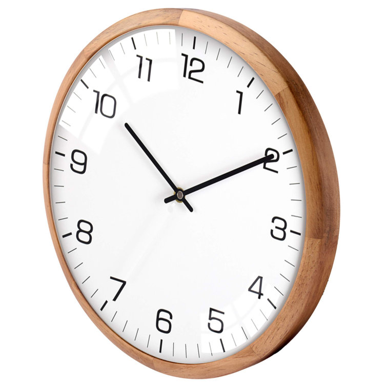 Gracie Oaks Minnah Solid Wood Wall Clock - Wayfair Canada
