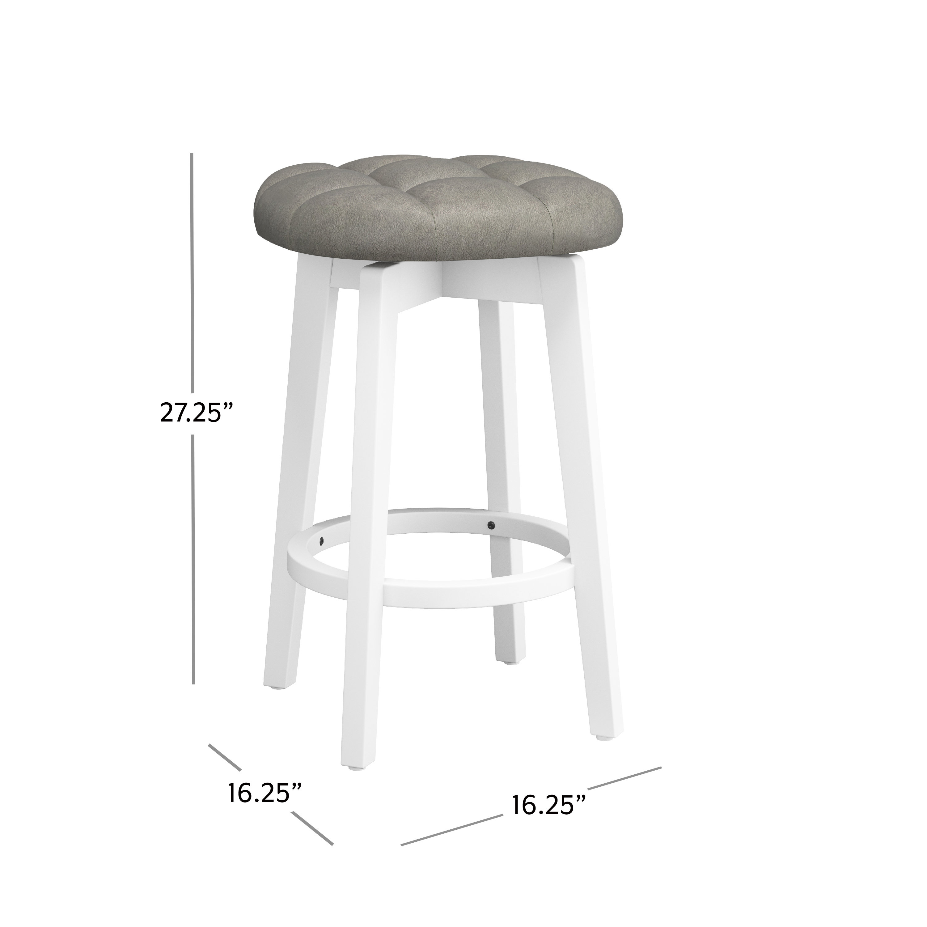 Loon Peak® West Sacramento Wood Backless Counter Height Swivel Stool ...