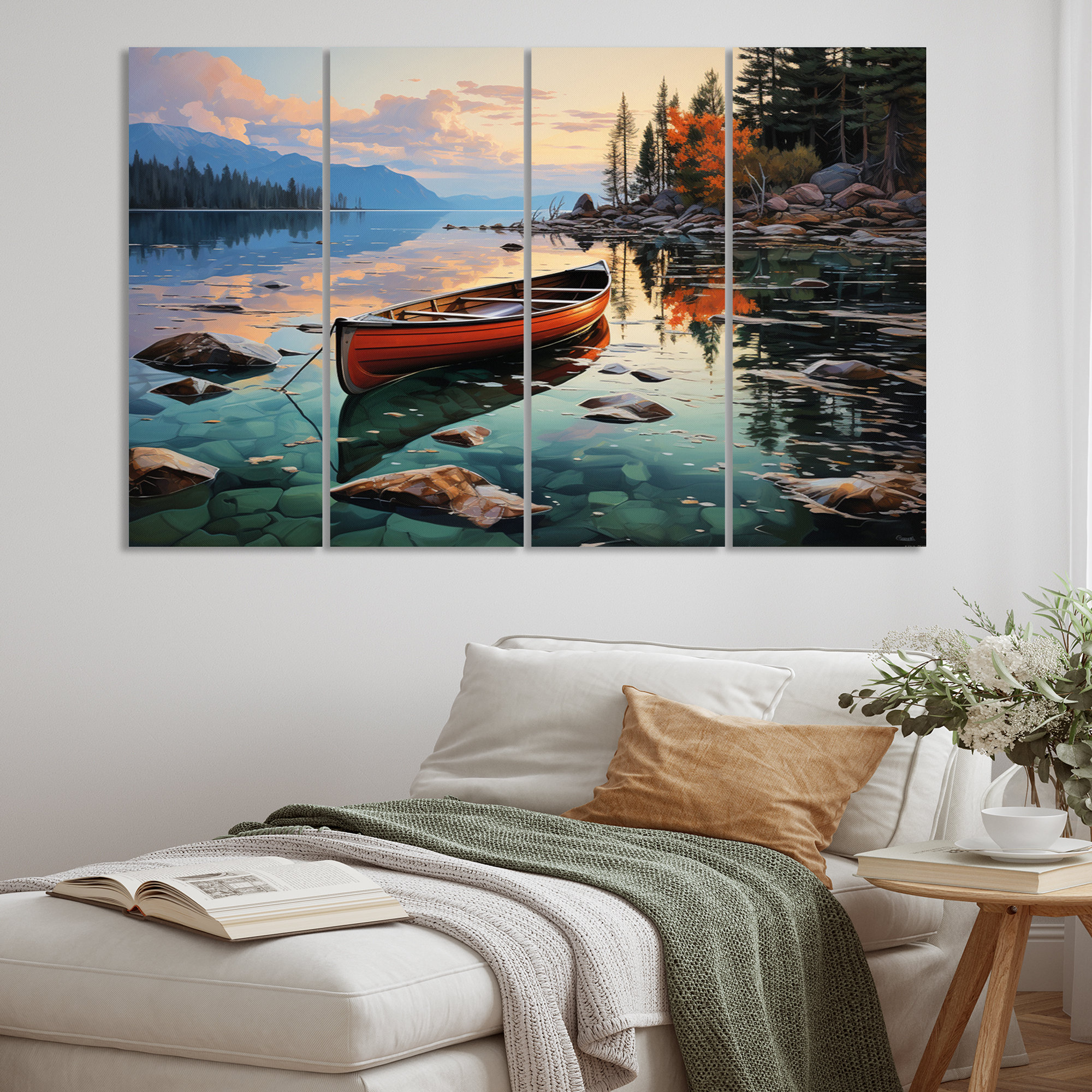 Design Art Canada Canadian Canoe I - Transportation Wall Art Living ...