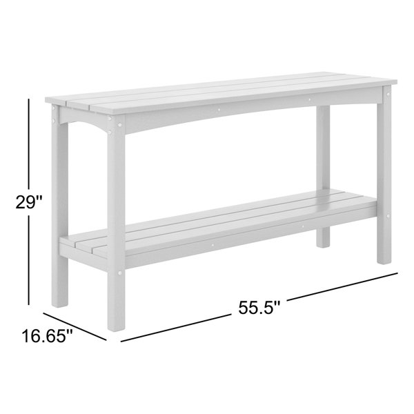Lark Manor Armentha Rectangular HDPE Plastic Outdoor Buffet & Console ...
