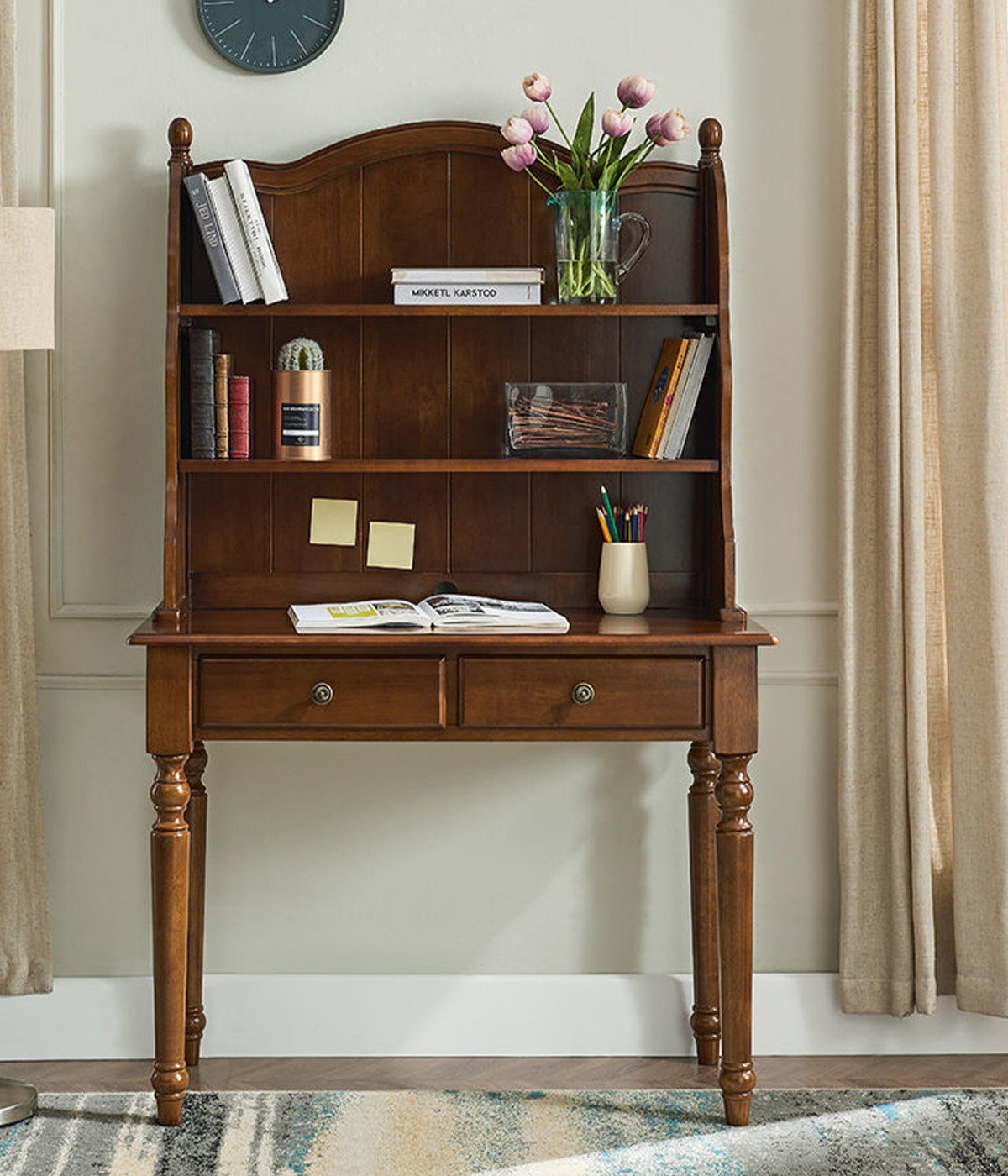 Rite Treasure Brown Rectangular Solid Wood desks | Wayfair