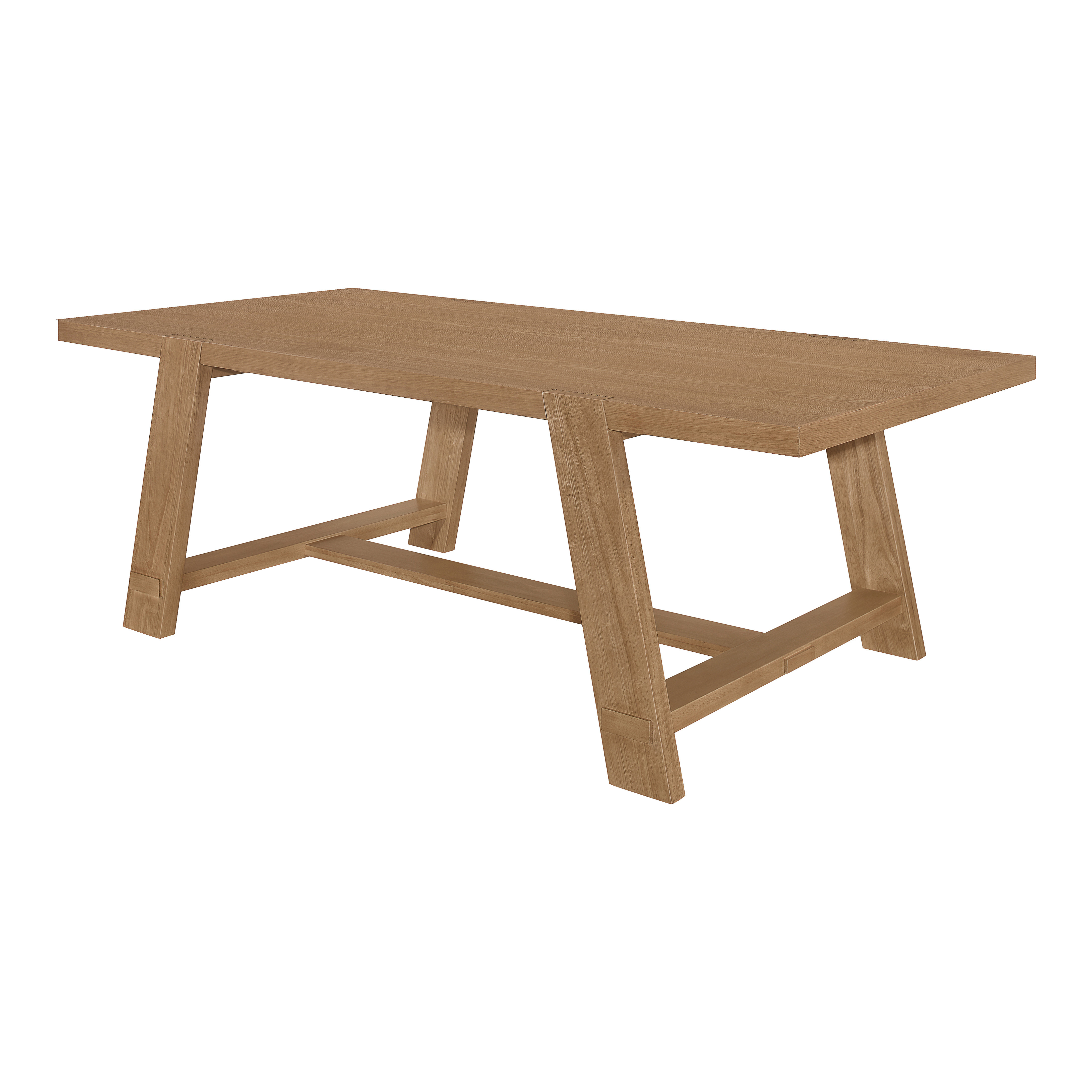 Red Barrel Studio® Dannelle Rectangular Trestle Dining Table in Brown ...