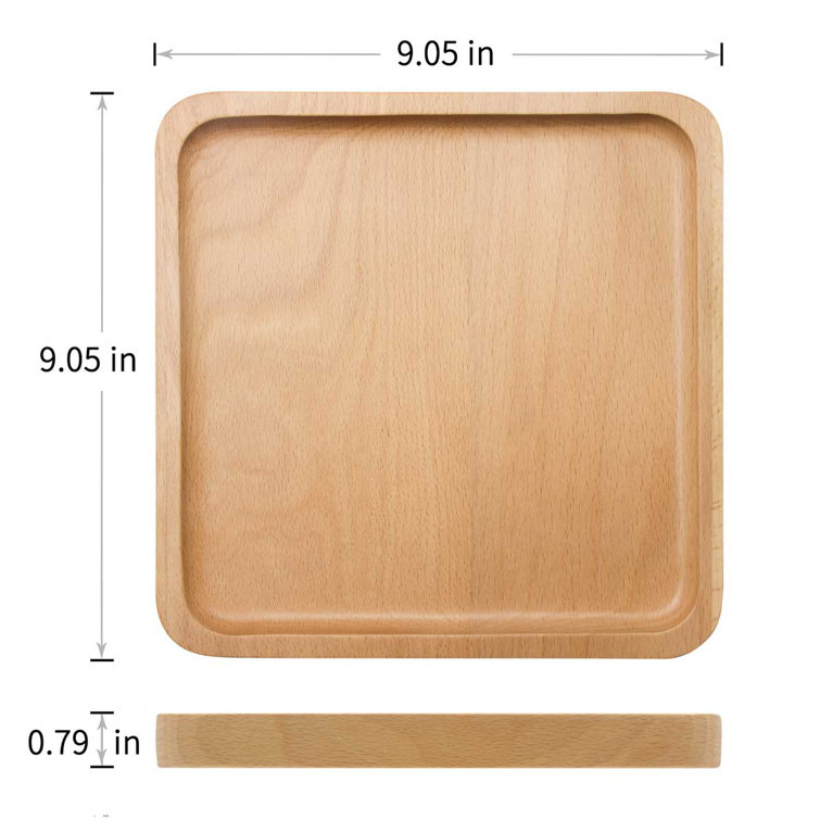 Luxdecor 9x9 Inches Serving Platter Tray, Tray Cheese Plate Rectangular ...