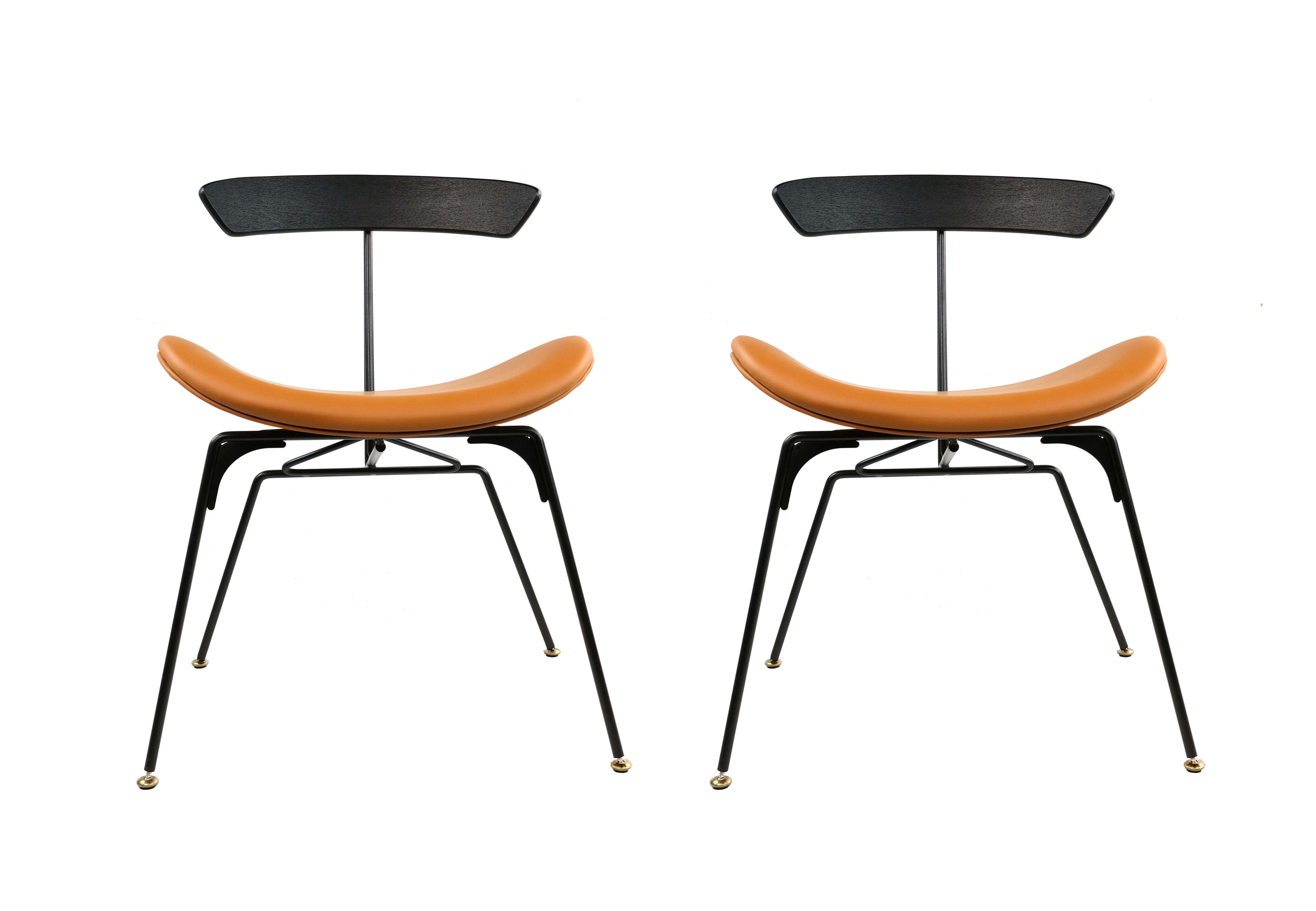 George Oliver Modern Industrial Style Chair, Upholstered PU Leather ...