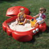 Step2 Crabbie Sandbox Plastic Toddler Outdoor Sand Box with Cover ...