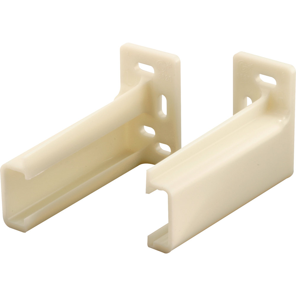 Prime-Line Drawer Track Back Plate, 3/8 In. x 1 In., Plastic, Off-White ...