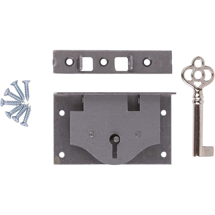 UNIQANTIQ HARDWARE SUPPLY Small Half Mortise Steel Lock for Chest or ...