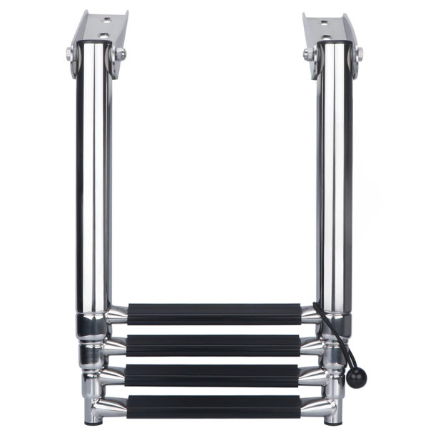 Ivy Bronx 4 Step Boat Ladder, Stainless Steel Telescopic 4 Step Pontoon ...