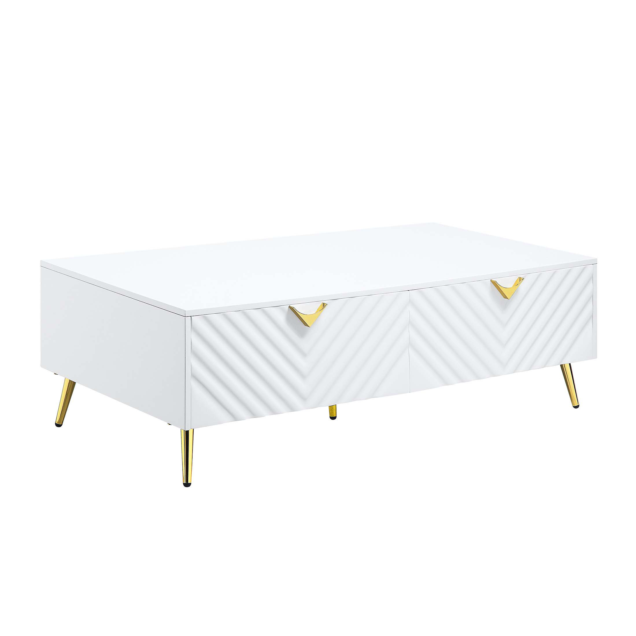 Everly Quinn Mahmud White High Gloss Coffee Table | Wayfair