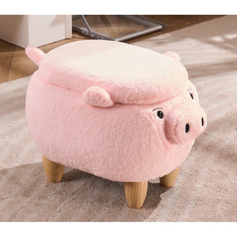 Zoomie Kids Corno 14.17" Wide Pig Storage Ottoman | Wayfair