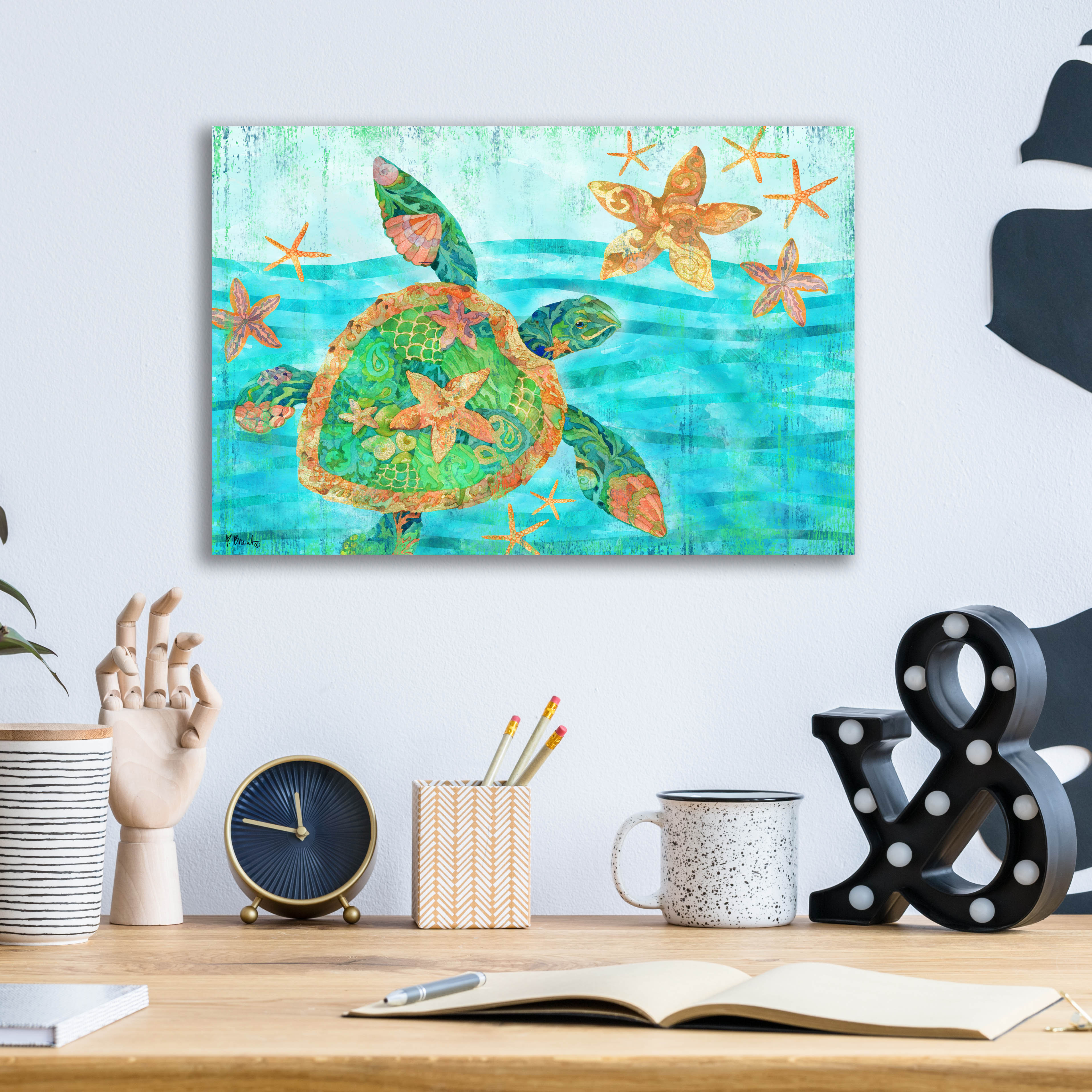 Bay Isle Home™ " Nassau Turtle Horizontal I " by Paul Brent on Plastic ...