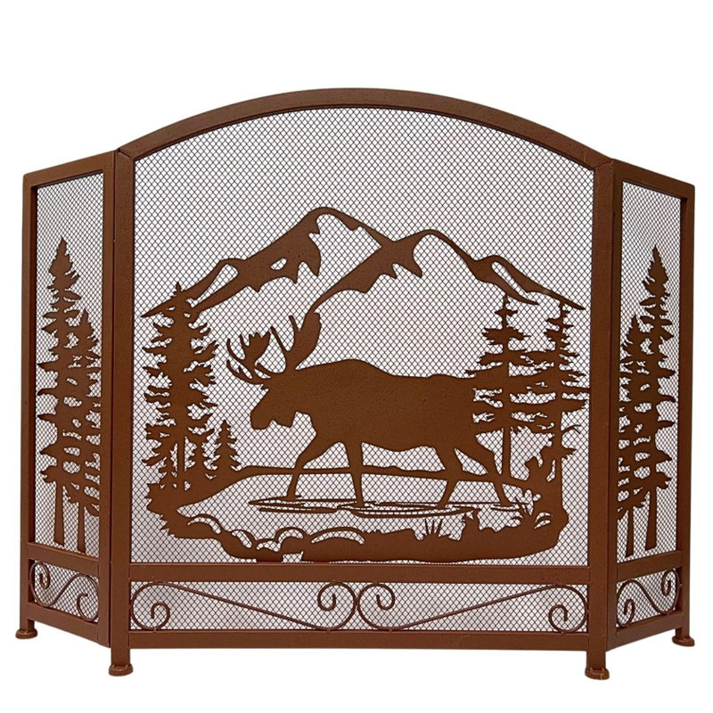 Millwood Pines Dashanae Metal Fireplace Screen | Wayfair