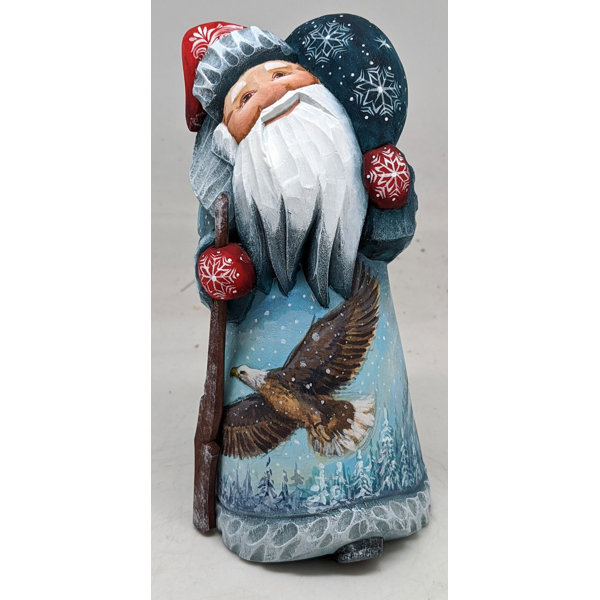 G Debrekht Eagle Santa Signa Woodcarved Handpainted Figurine - Wayfair ...
