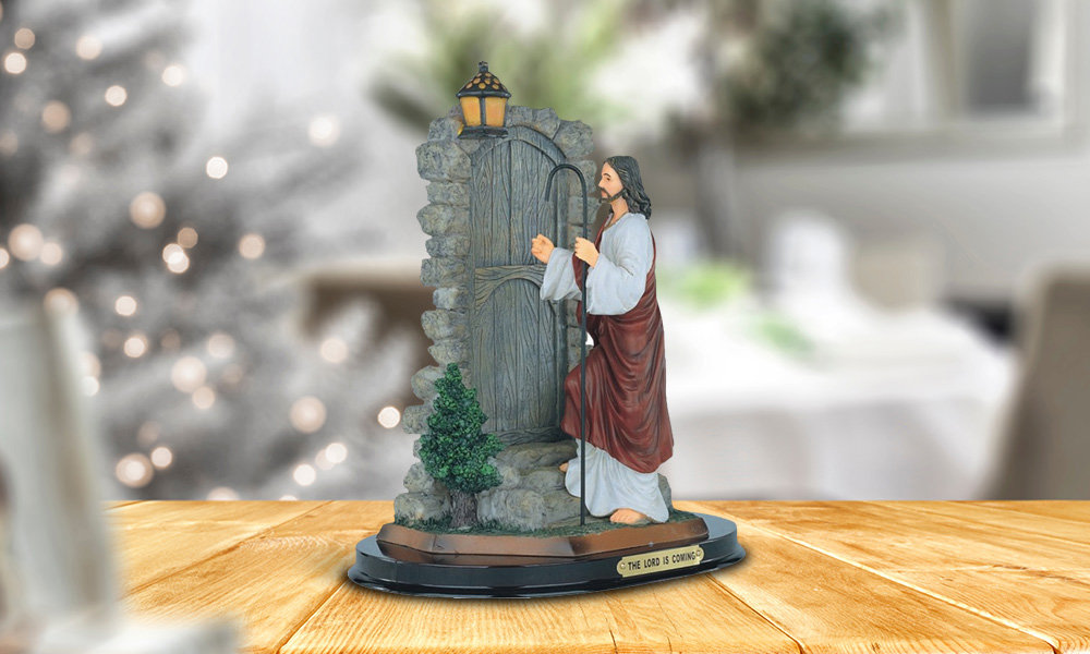 Red Barrel Studio® 12"H The Lord is Coming Jesus Knocking at Door Holy ...