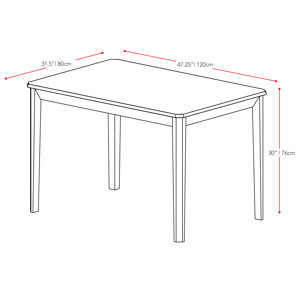 Latitude Run® Cesar 5 - Piece Solid Wood Top Dining Set & Reviews | Wayfair