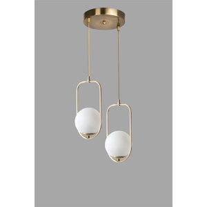 East Urban Home Willowood 2 - Light Cluster Geometric Pendant | Wayfair