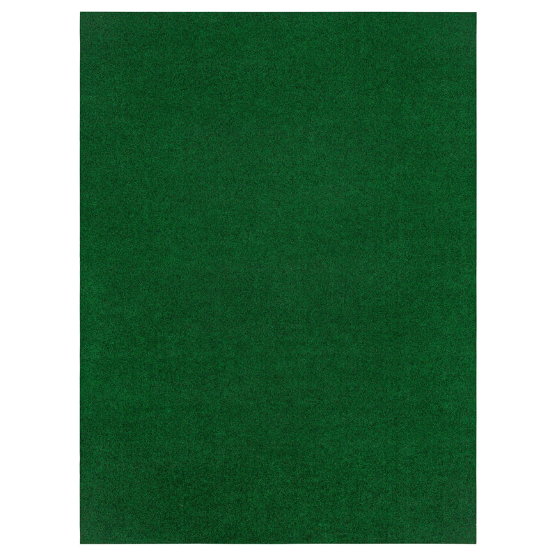 Mohawk Home Eventide Crosshatch Needle Punch Solid Green Color Rug ...