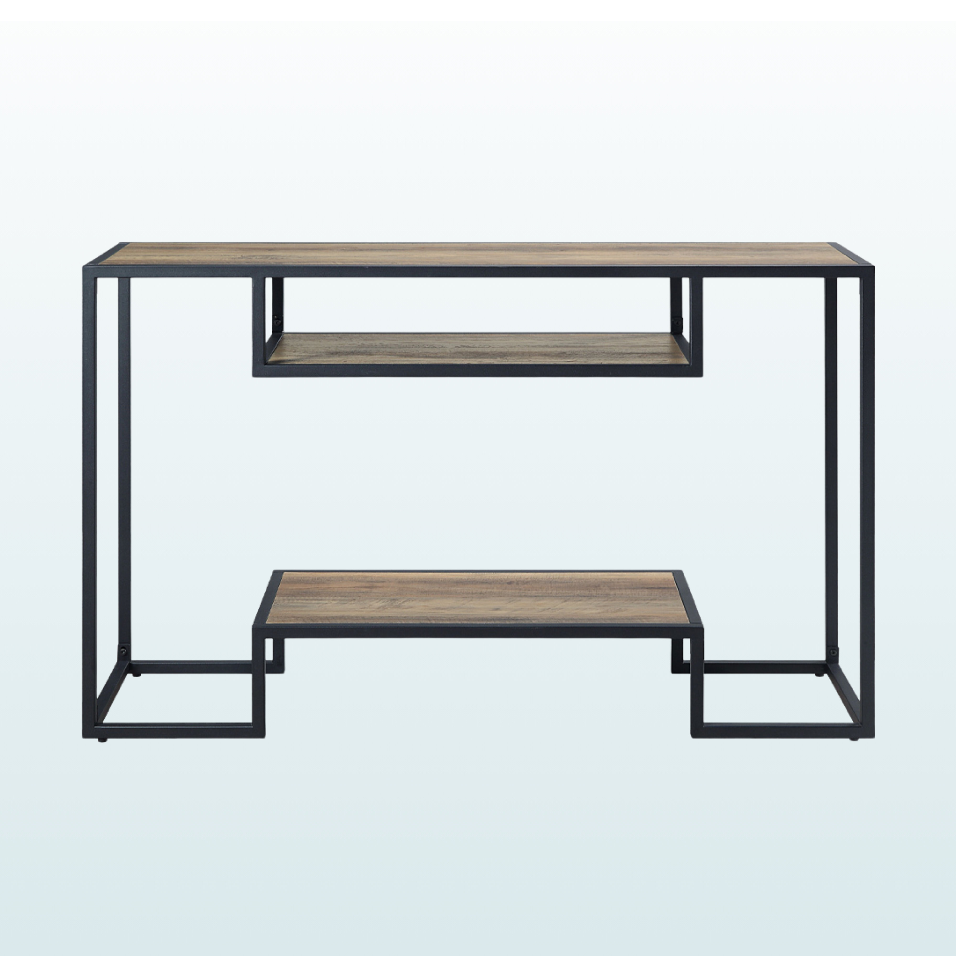 17 Stories Amble rustic oak and black sofa table - Wayfair Canada