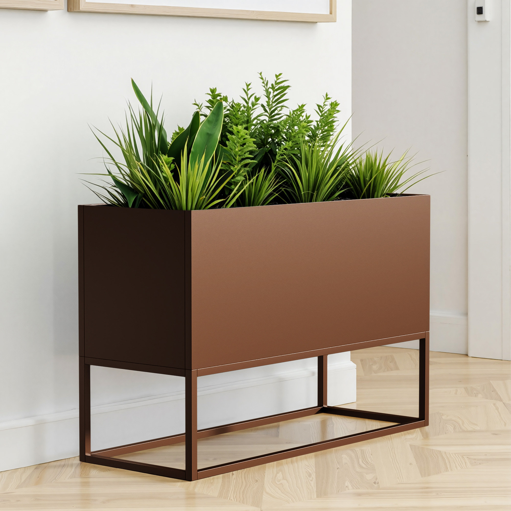 Hokku Designs 47*18*18 Inch Large Metal Rectangular Planter With ...