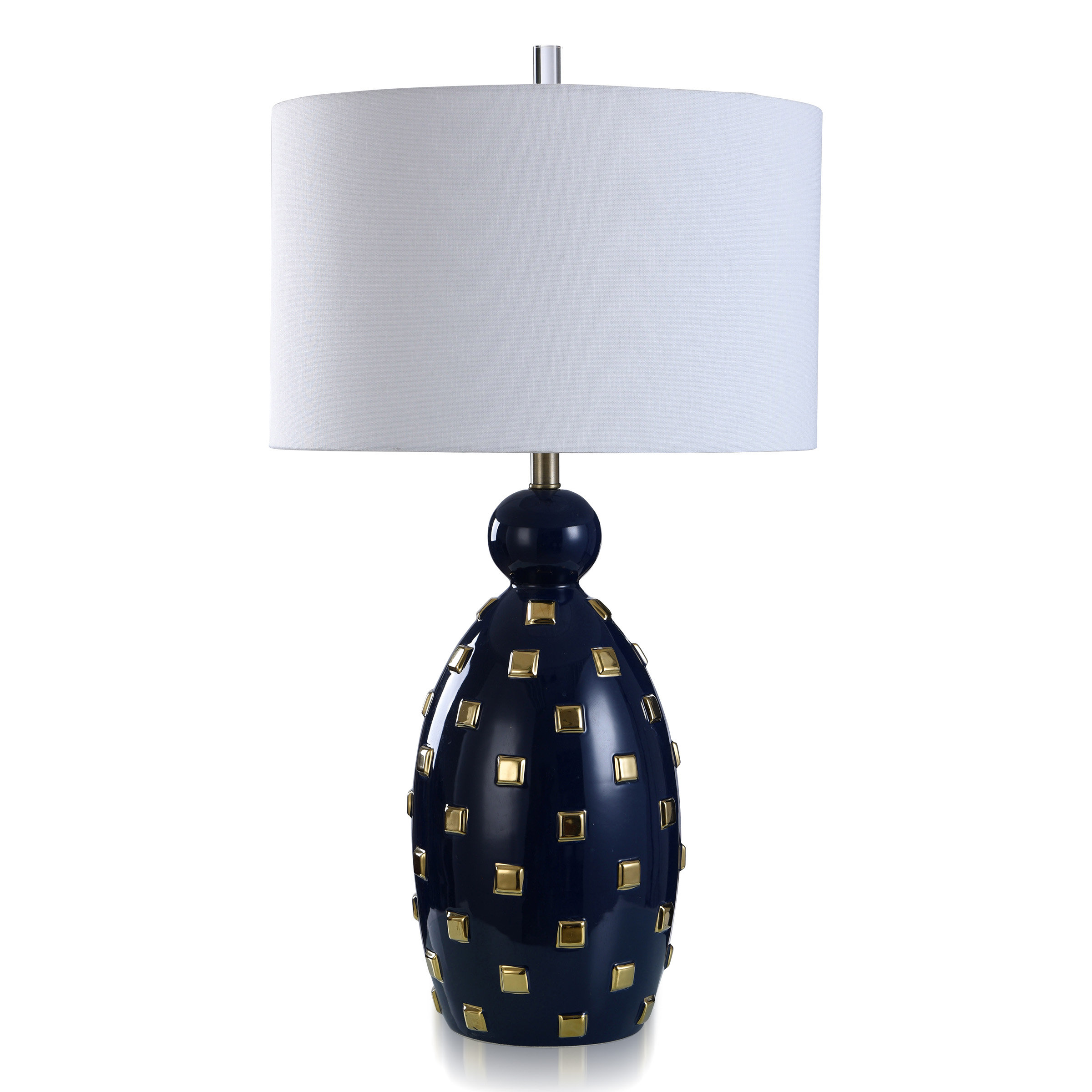 Everly Quinn Reniqua 32.75" Blue/Gold Table Lamp | Wayfair