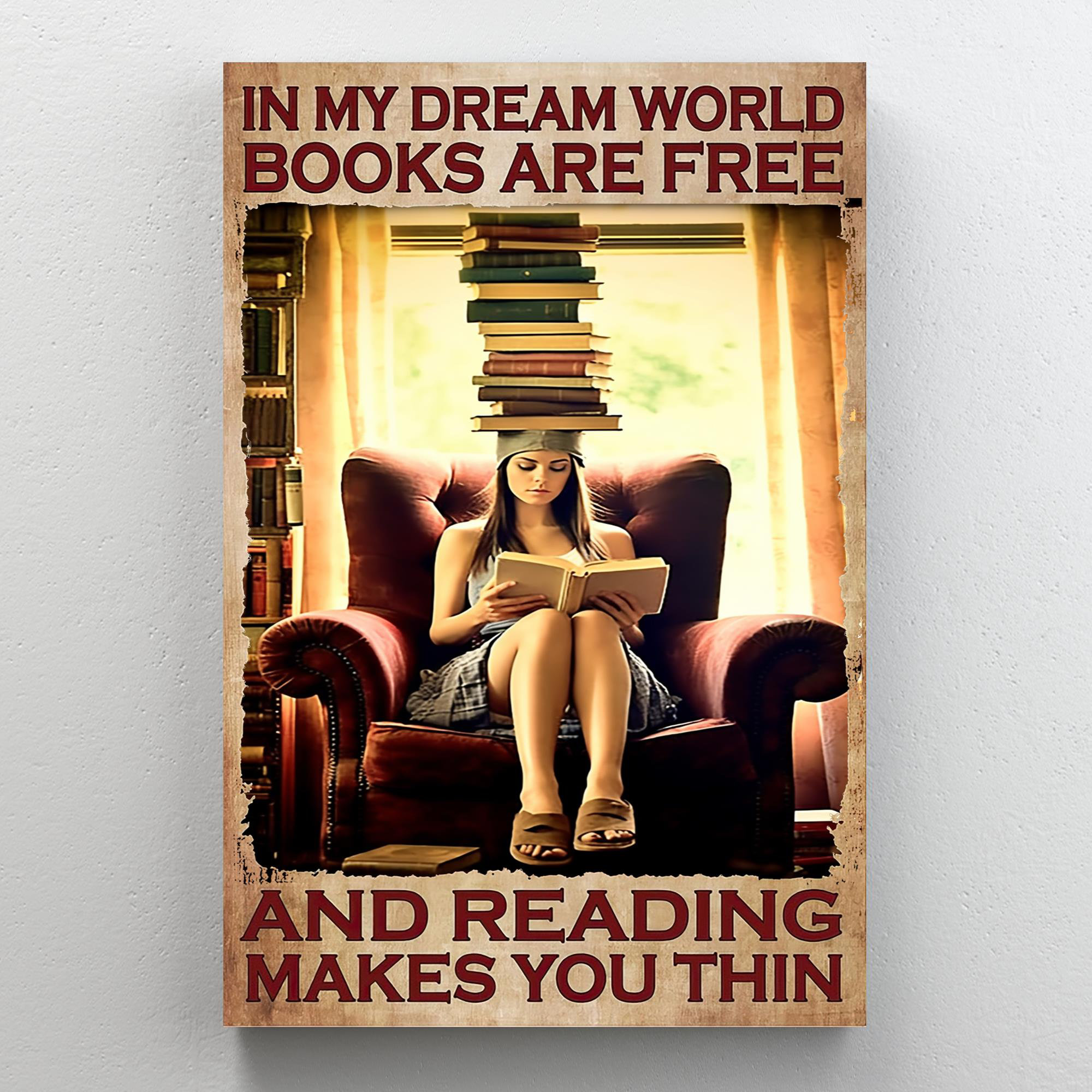Trinx Reading Makes You Thin 2 On Canvas Graphic Art - Wayfair Canada