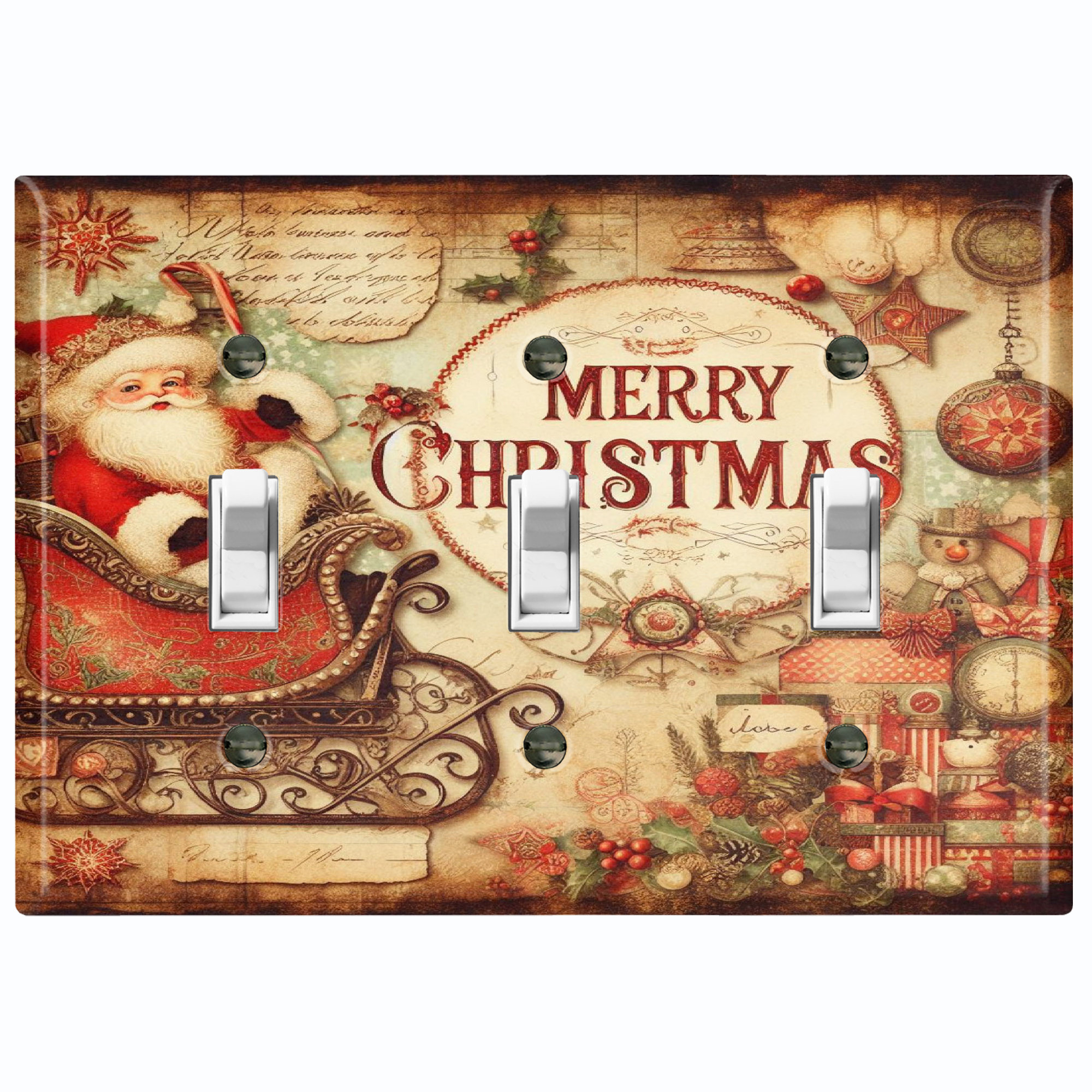 WorldAcc Santa Claus Merry Christmas Biege Nature Themed 3 - Gang ...