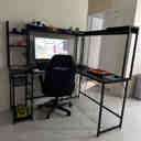 Wrought Studio™ Bianco L-Shaped Desk with Hutch & Power Outlet, Gaming ...