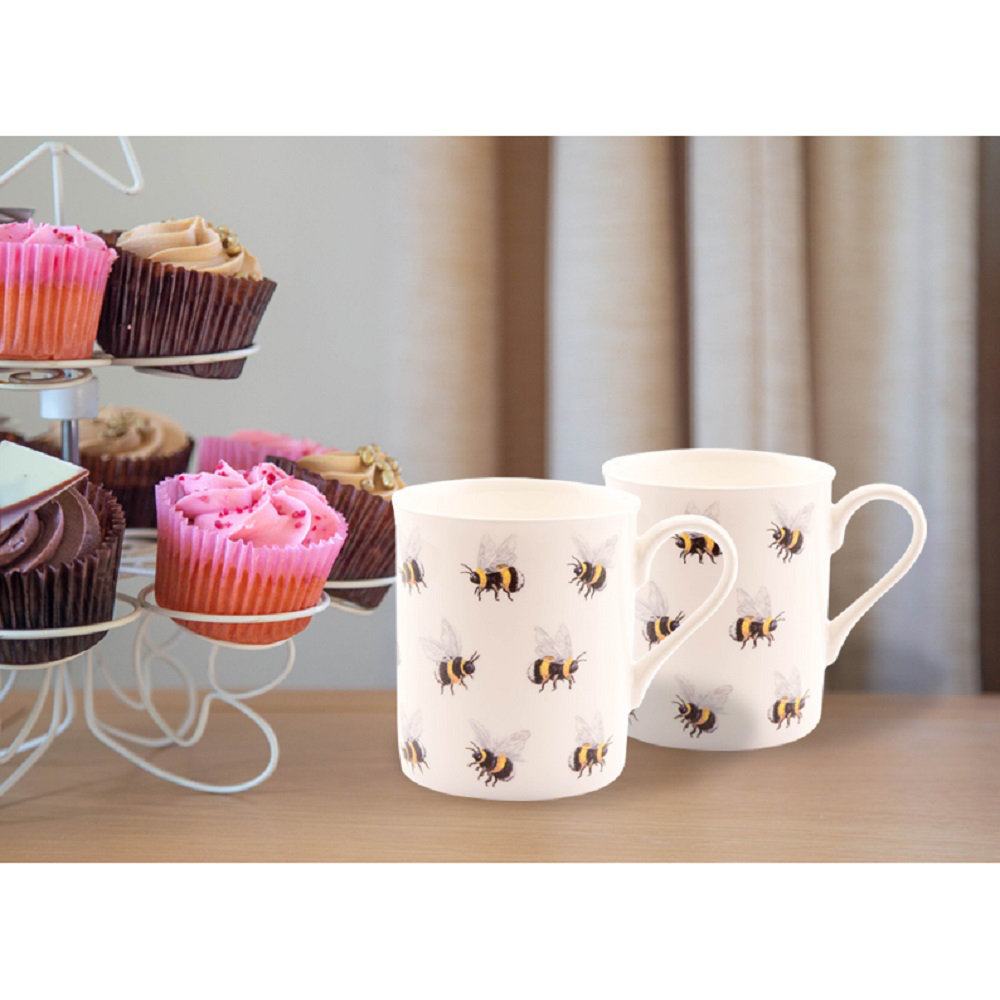 Brambly Cottage Bee Design Paredes Bone China Mugs | Wayfair.co.uk