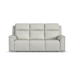 Flexsteel Titus Reclining Sofa With Power Headrests, Lumbar, Heat ...