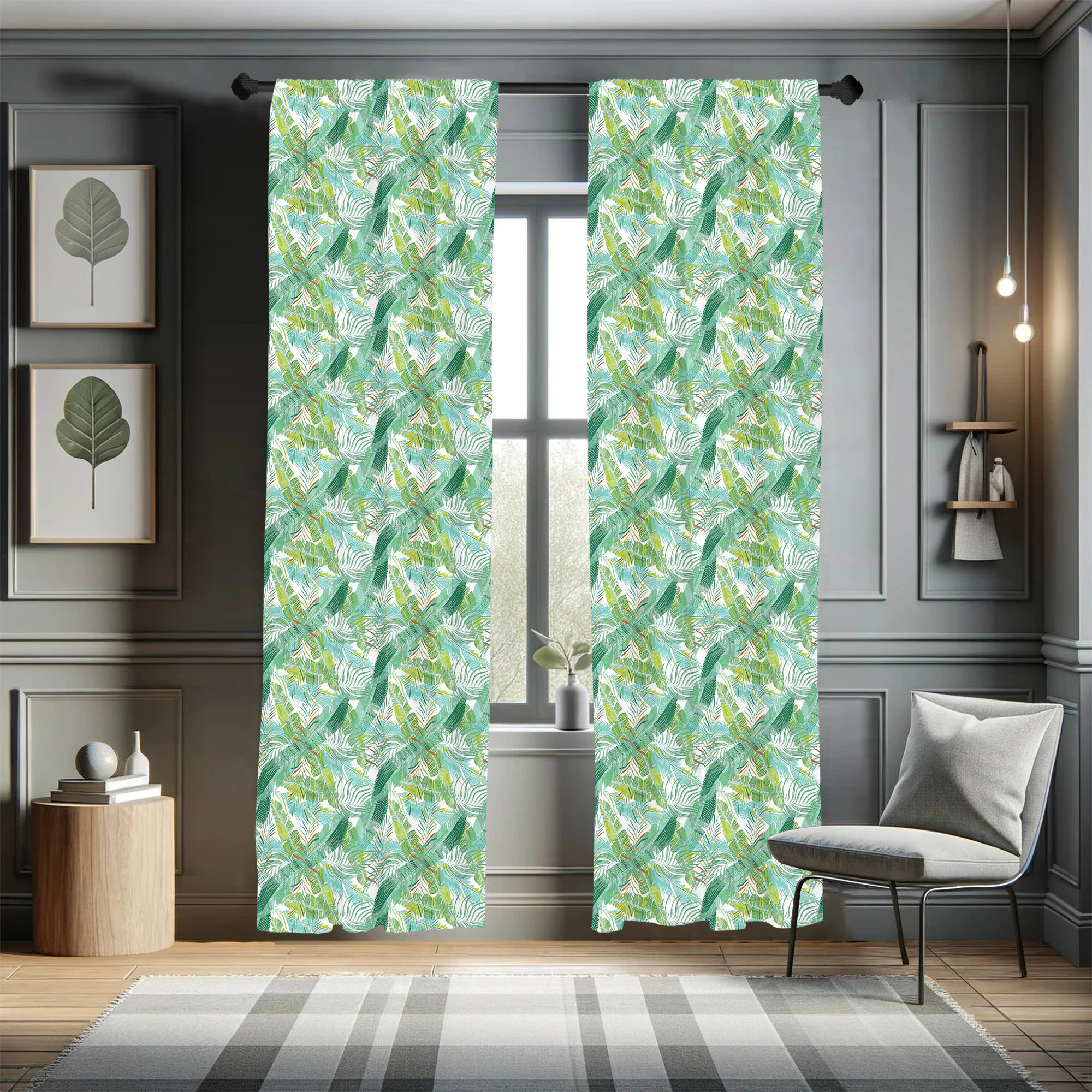 East Urban Home Exotic Floral Semi-Sheer Rod Pocket Curtain Panels ...