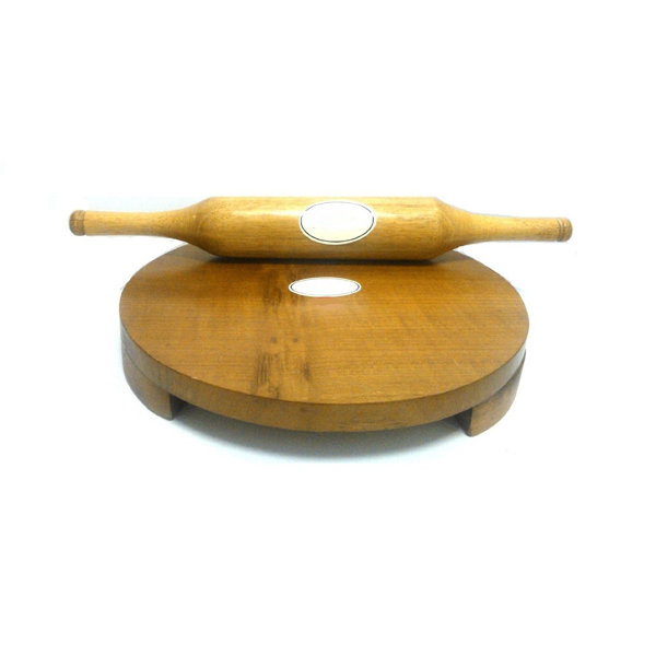 Tabakh Roti Chapati Flatbread Tortilla Presser Maker with Rolling Pin ...