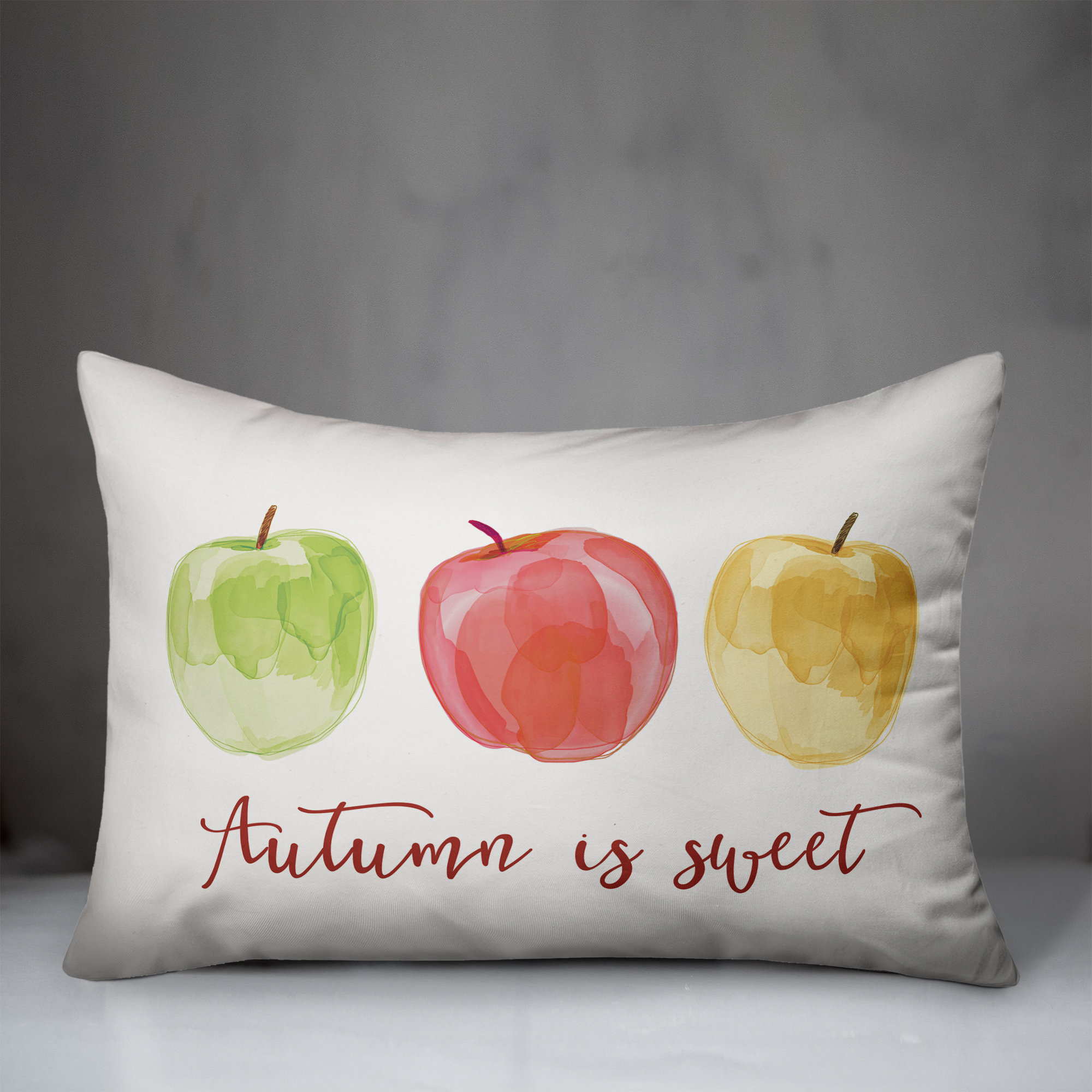 Designs Direct Creative Group Autumn Is Sweet Apples Lumbar Pillow ...