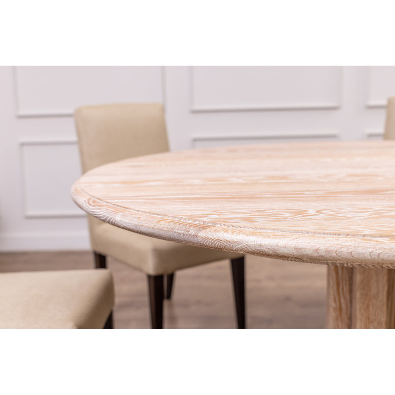 Red Barrel Studio® 60" Solid Wood Solid Oak Pedestal Dining Table | Wayfair