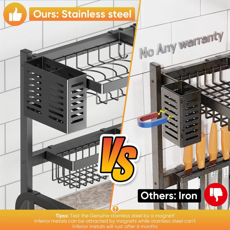 ASA Adjustable Stainless Steel Dish Rack | Wayfair