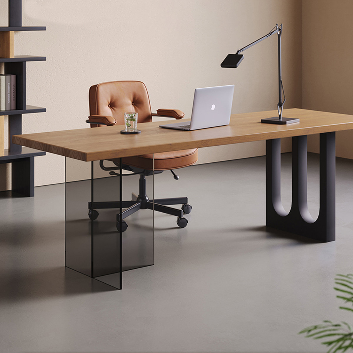 Cozynest Burlywood Rectangular Solid Wood Desks | Wayfair