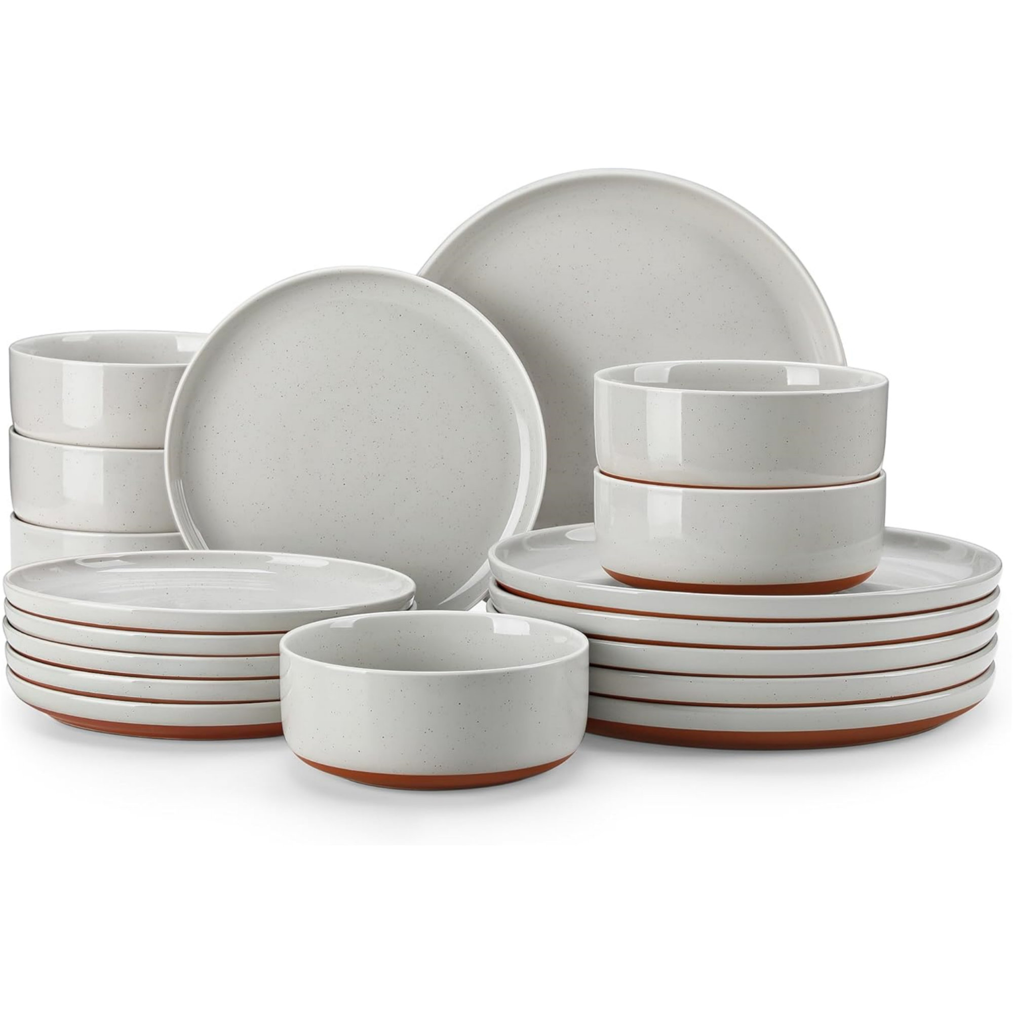 Vishda Apparel Plates And Bowls Sets, 18 Pieces Modern Ceramic ...