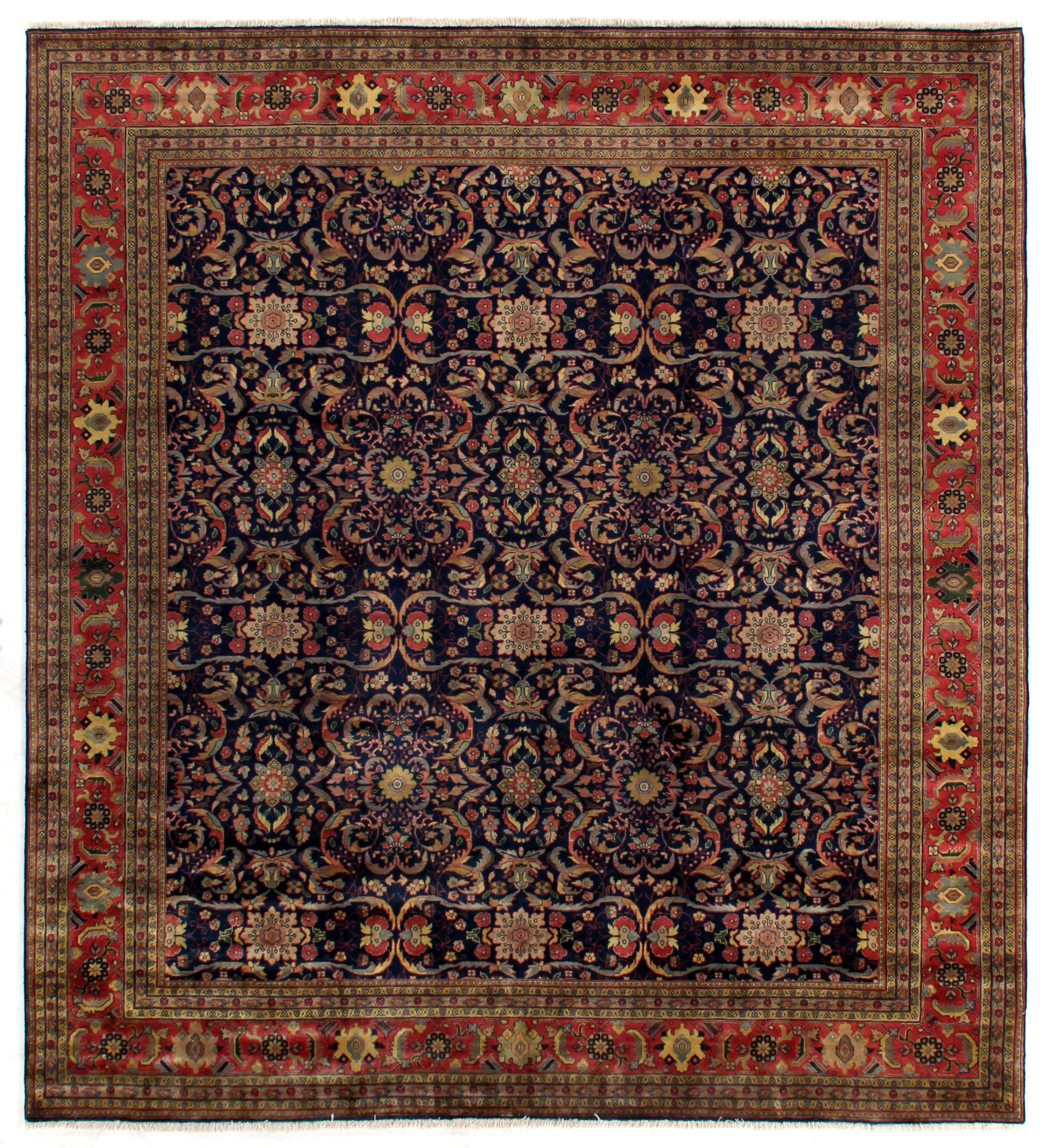 EXQUISITE RUGS Ferahan Hand-Knotted Wool Brown Area Rug | Wayfair