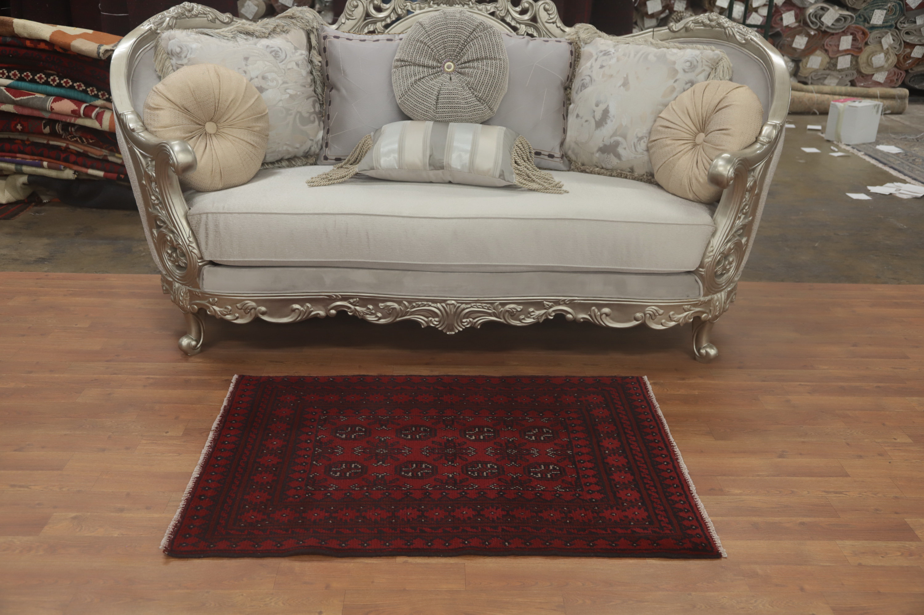 Bungalow Rose Tribal Red Oriental Afghan Foyer Rug 3x4 | Wayfair