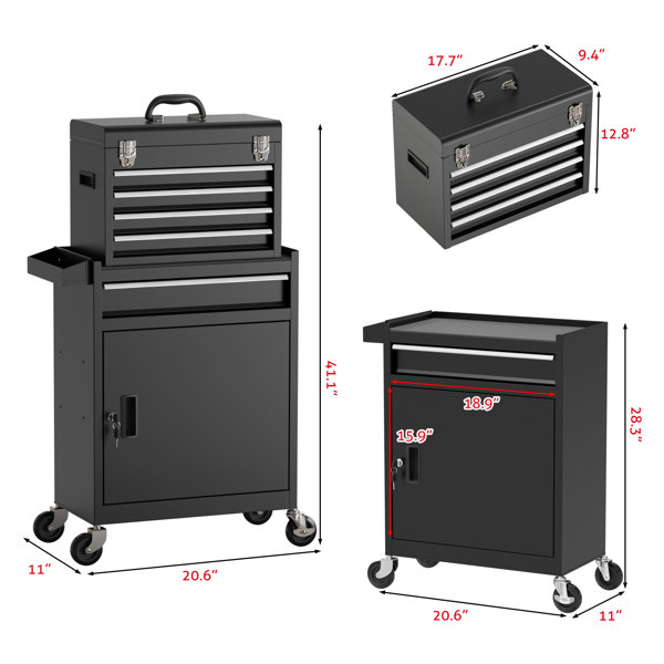 WFX Utility™ Bedouet 5-Drawer High Capacity Rolling Tool Chest with ...