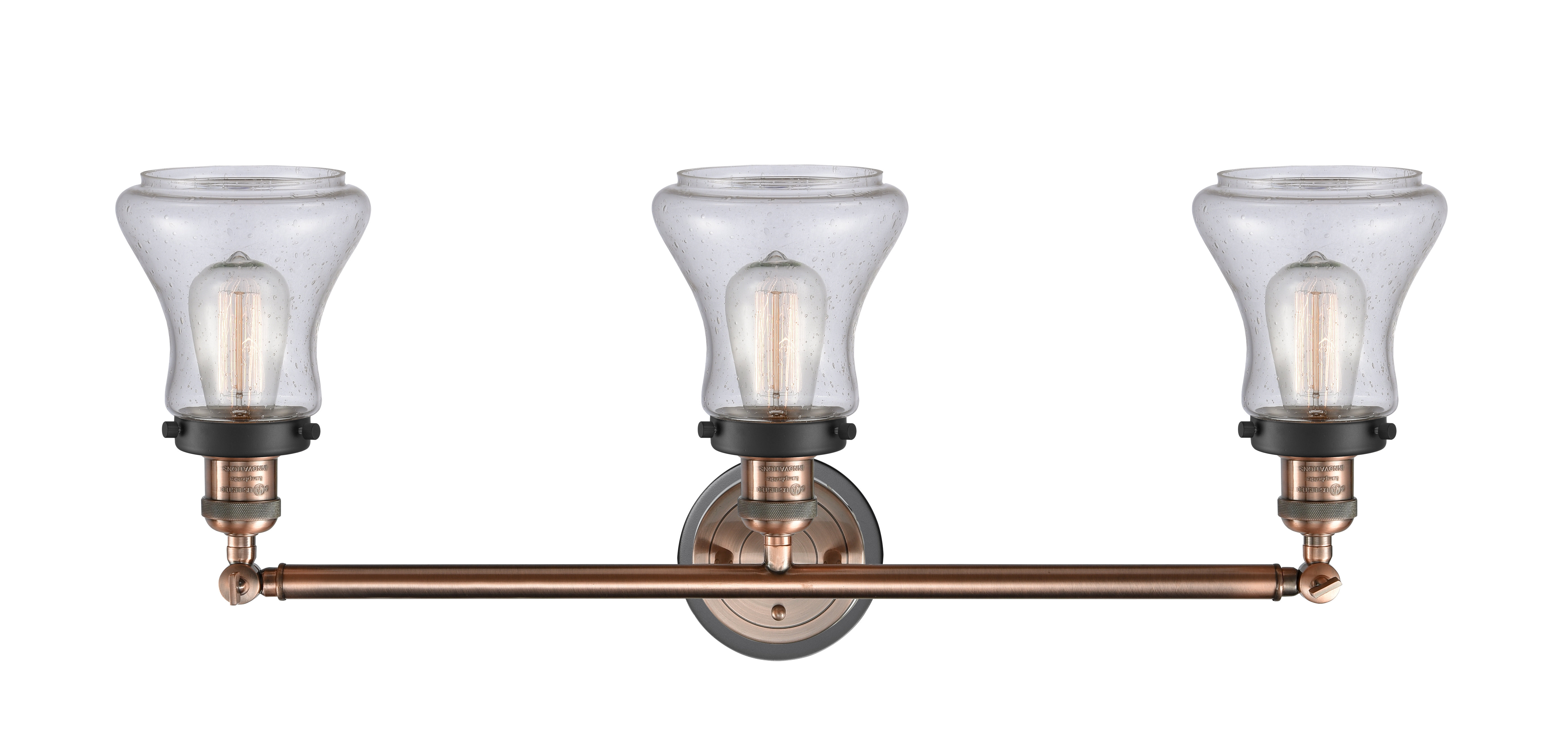 Highland Dunes Wheeler 3-Light Dimmable Antique Copper Vanity light ...