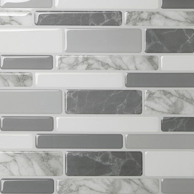 TicTacTiles Polito 12'' W x 12'' L PVC Peel and Stick Mosaic Tile ...