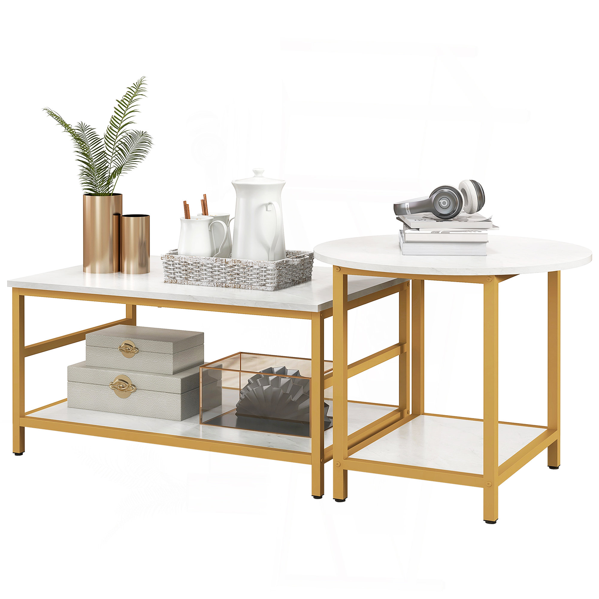 Ebern Designs Coffee Tables Set Of 2 | Wayfair