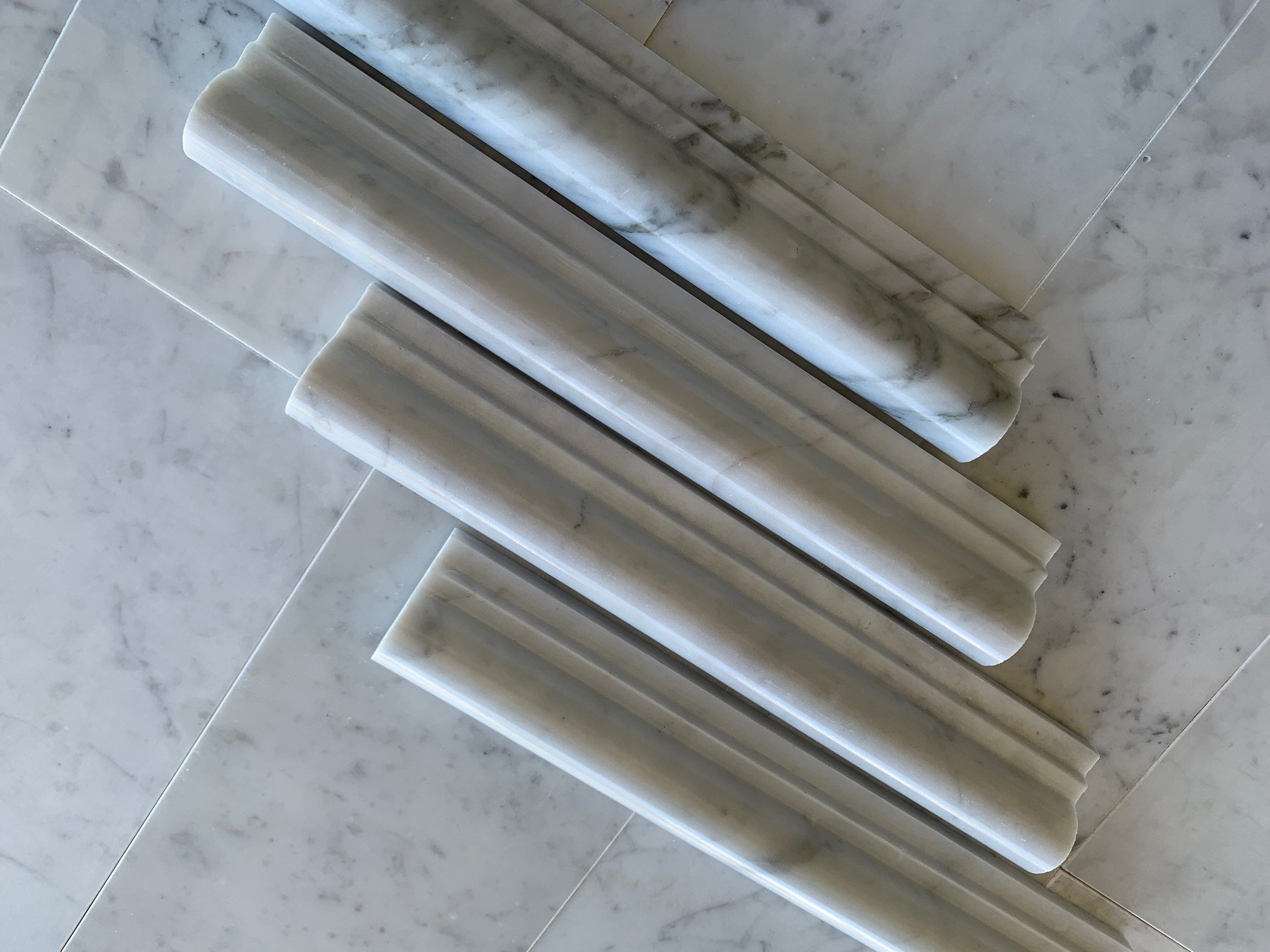 SB TILE AND STONE Carrara Chairrail Polished | Wayfair
