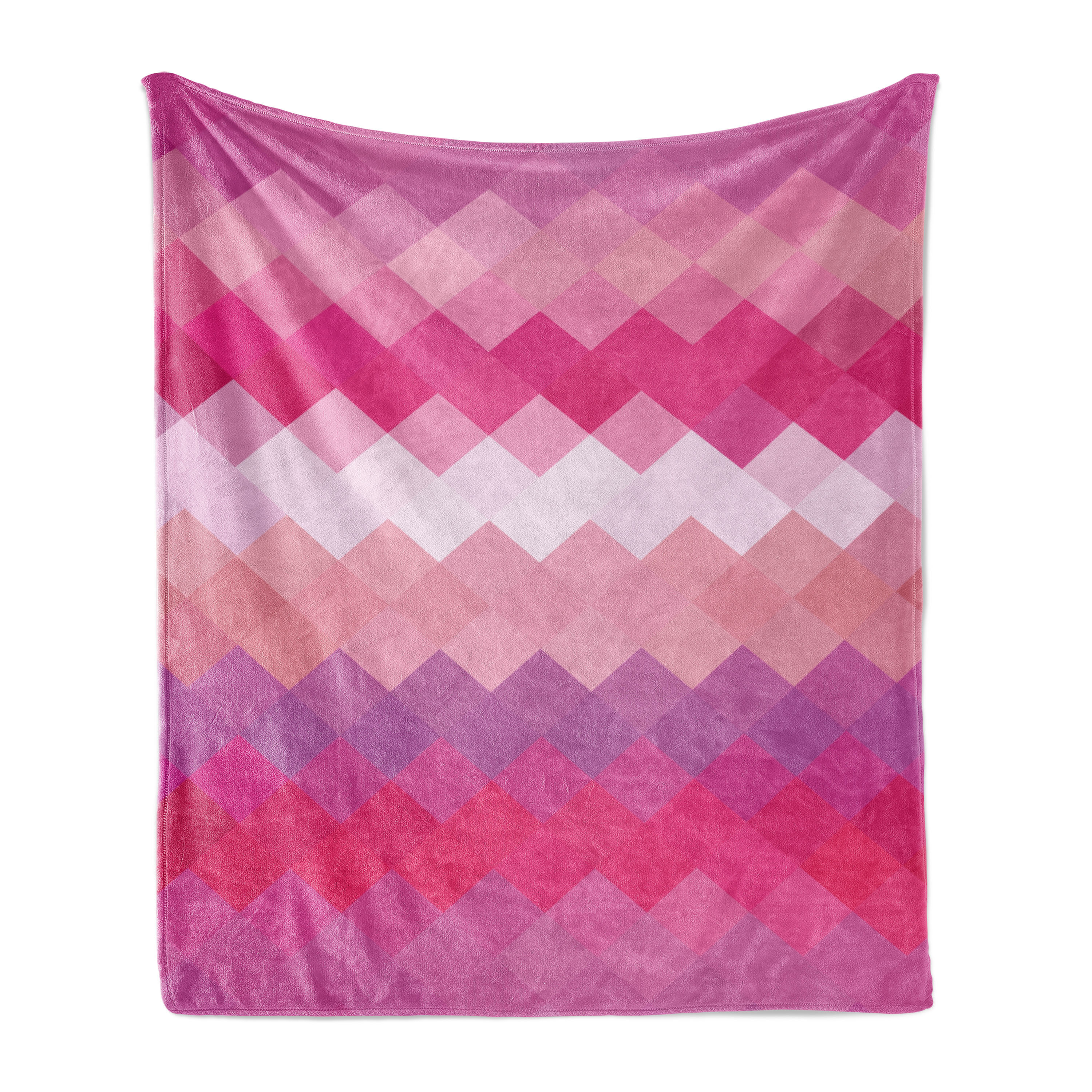 Ambesonne Hot Pink Fleece Throw Blanket Classic Simple Modern Pink ...