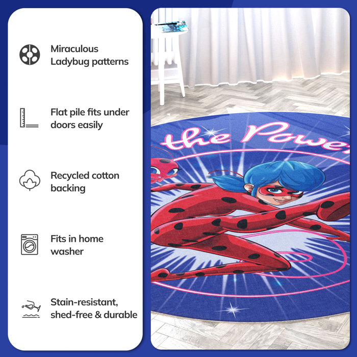 Well Woven Miraculous Ladybug The Power Of Luck Blue Area Rug by Well ...
