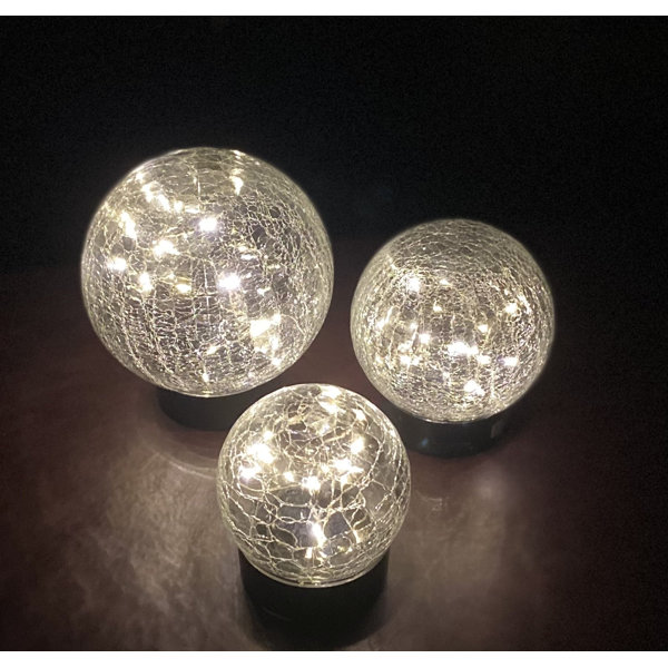 House of Hampton® Jubentino Crackle Ball LED Decorative Accent Lighting ...