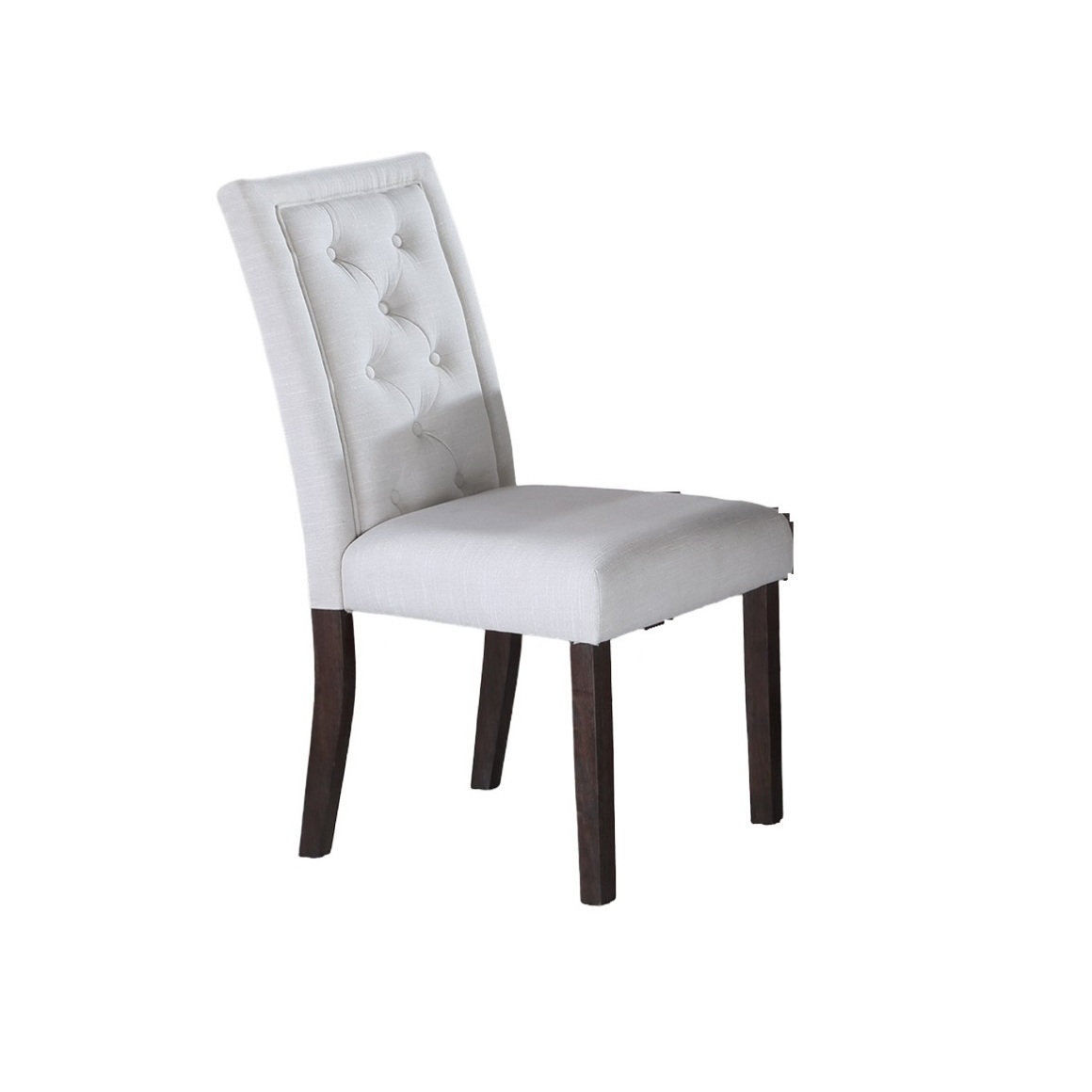 One Allium Way® Modern Bone White Fabric 2Pc Side Chairs Tufted Back ...